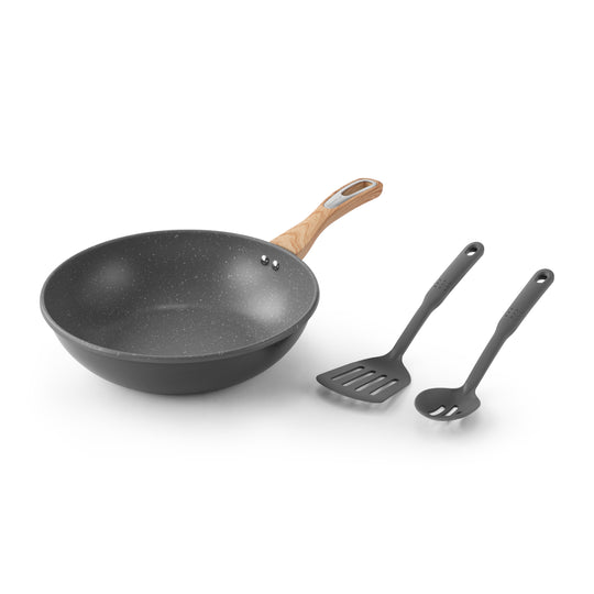 Wok 30 cm con Utensilios – Holstein Housewares